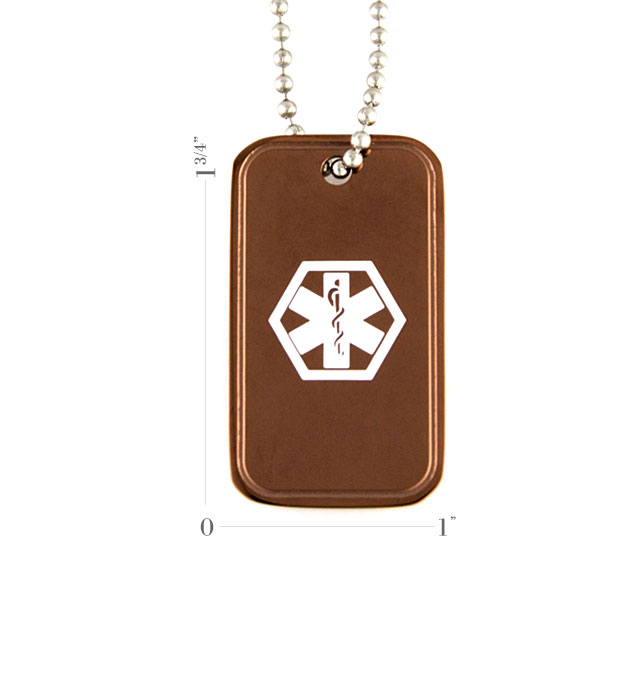 Mark Stainless Steel Medical Alert Dog Tag Necklace | Lauren's Hope